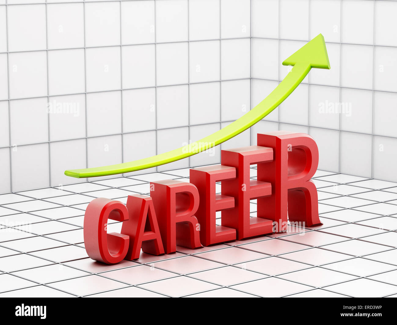 Rising career success wit text and arrow Stock Photo - Alamy