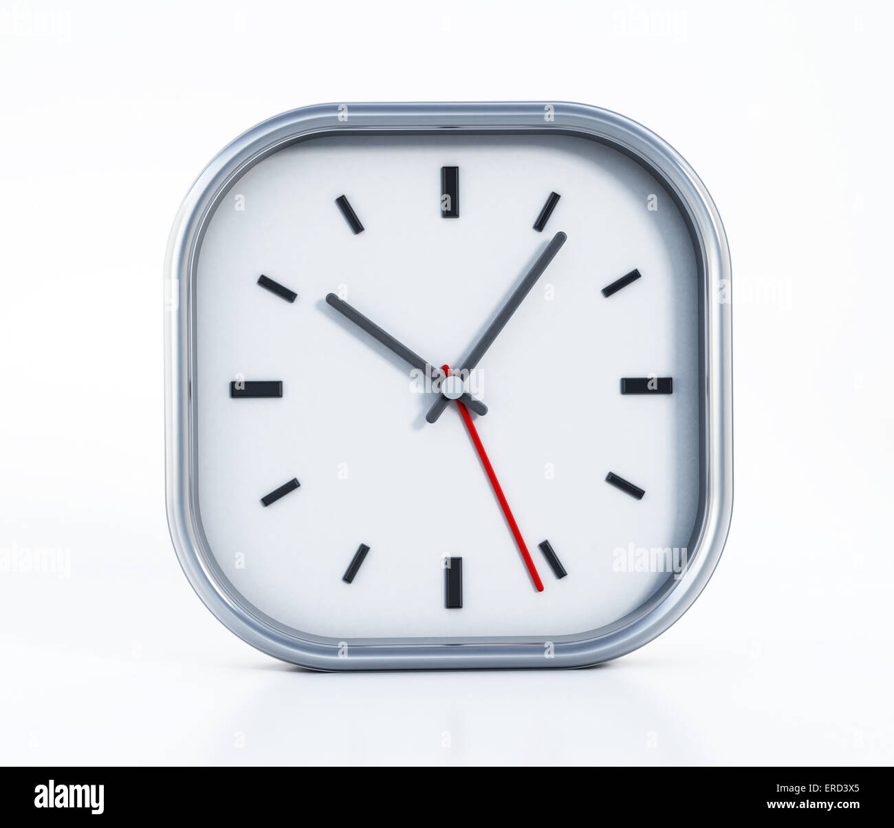 Clock isolated on white background Stock Photo - Alamy