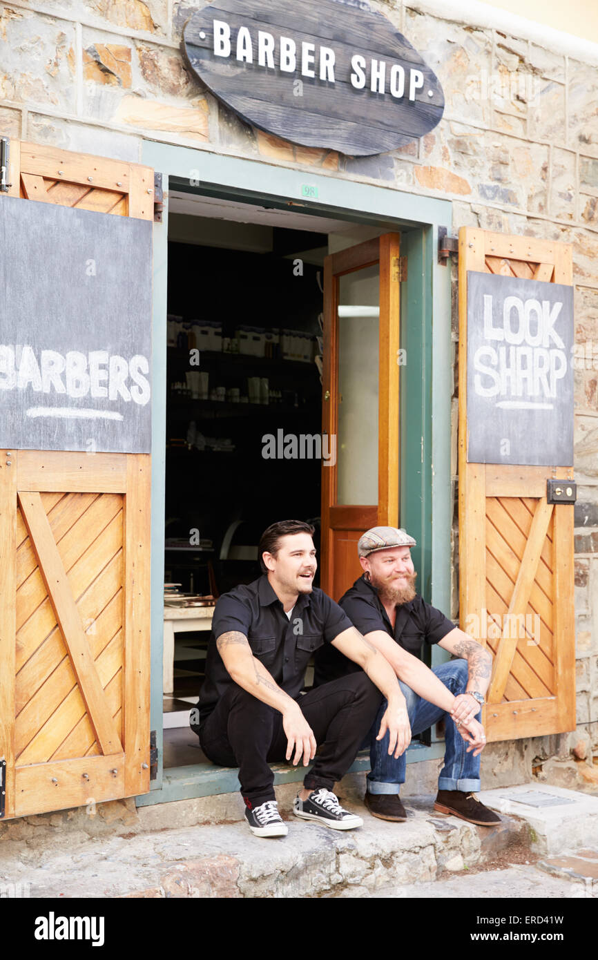 Barber standing outside shop hi-res stock photography and images - Alamy