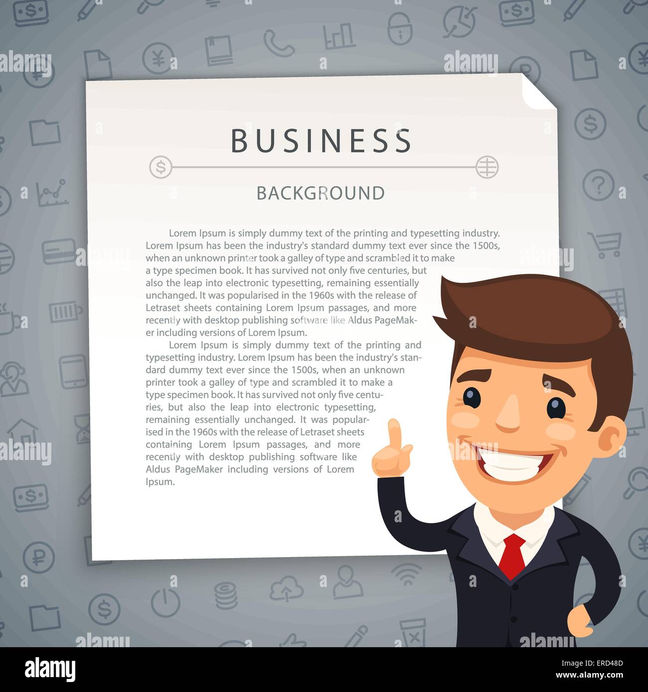 Gray Business Background with Boss Stock Vector Image & Art - Alamy