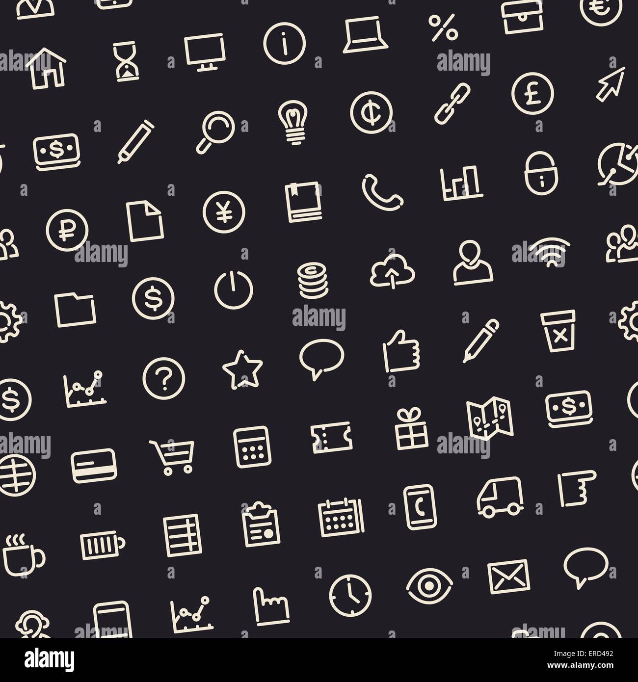 Web icons seamless pattern Stock Vector Images - Alamy
