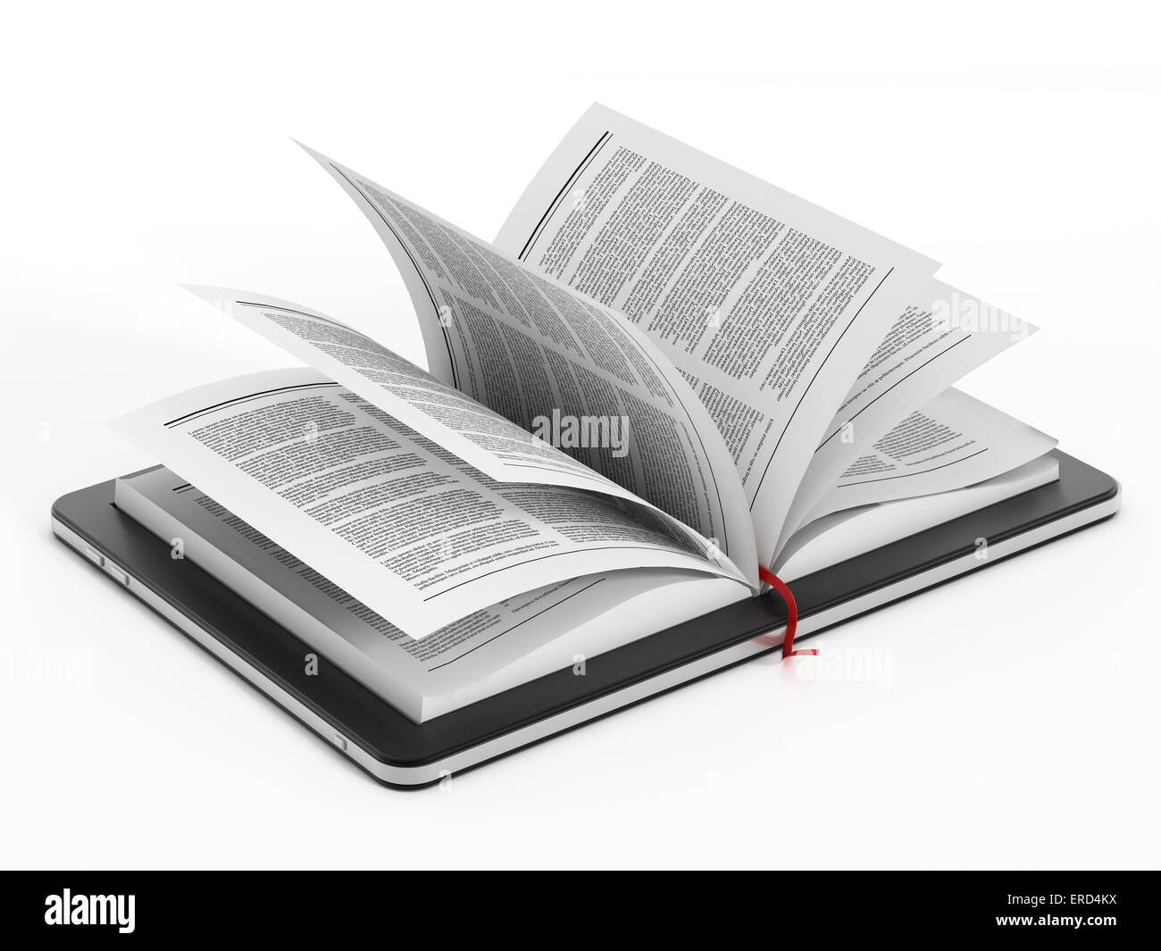 Book pages in tablet computer Stock Photo - Alamy