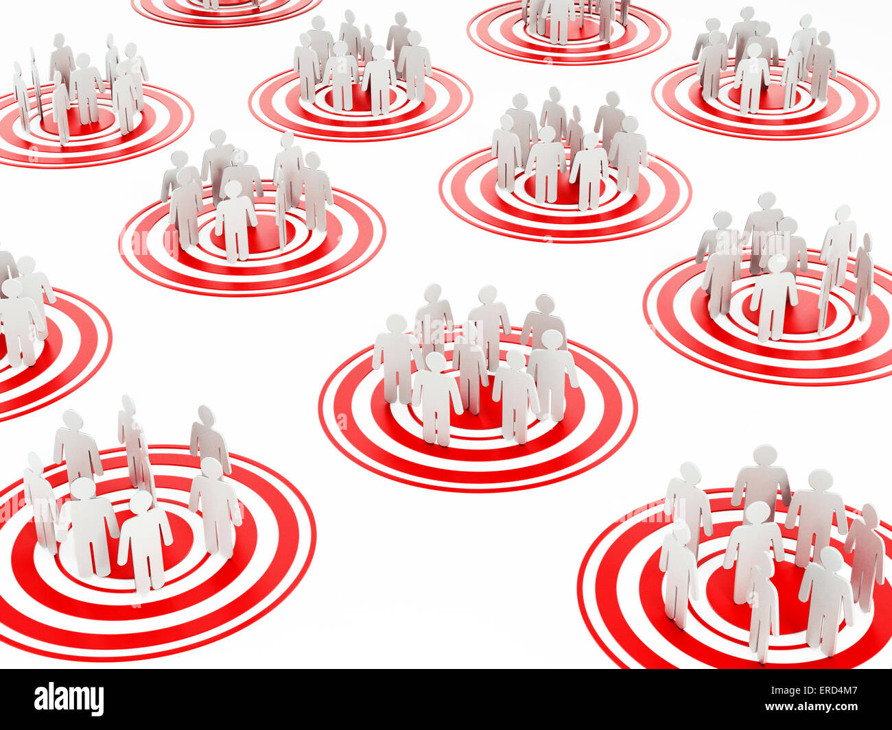Target groups concept with people on target reticules Stock Photo - Alamy