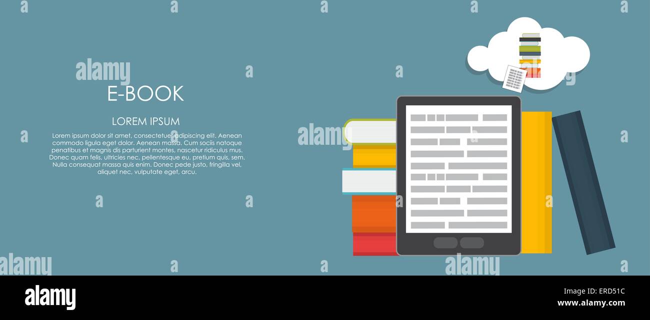 E-Book Vector illustration. Flat computing background Stock Vector ...