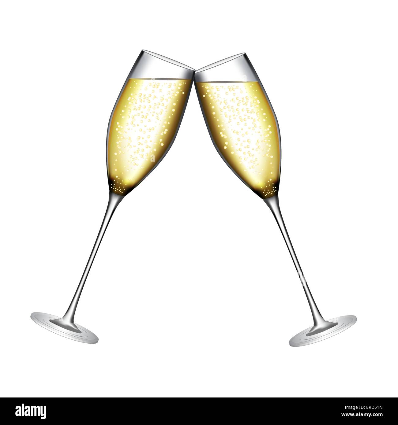 Glass of Champagne Vector Illustration Stock Vector Image & Art - Alamy
