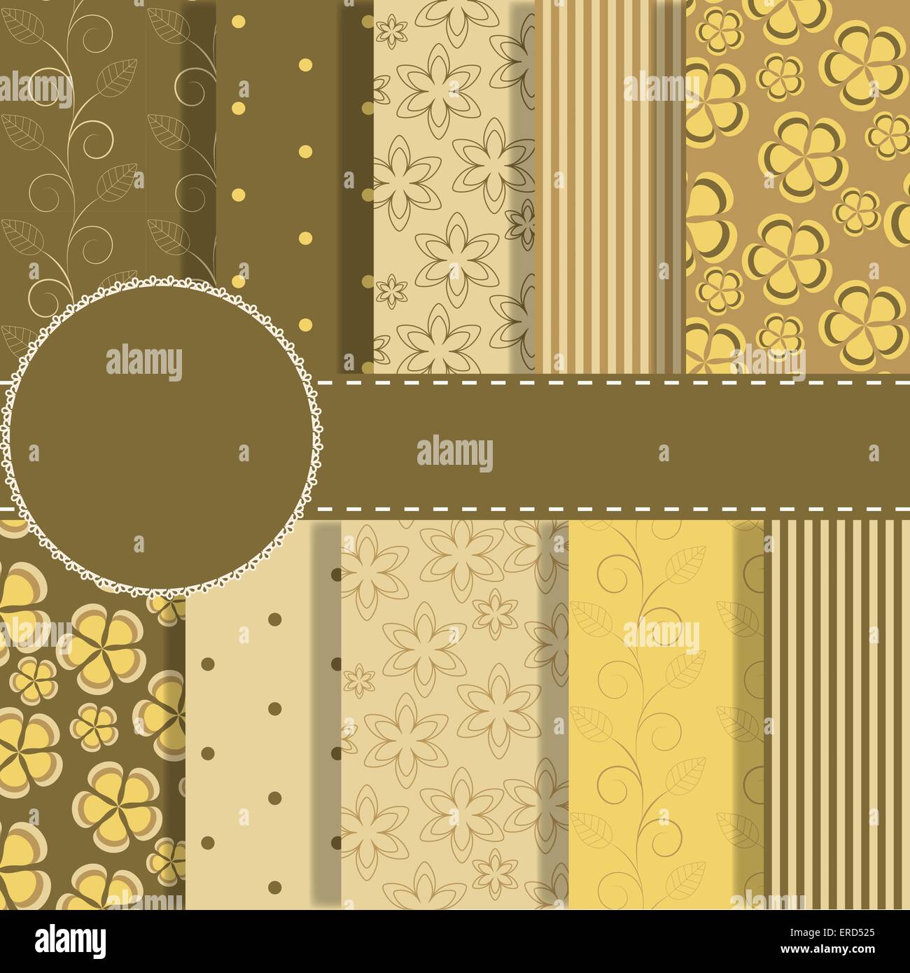 set of beaautiful vector red and blue paper for scrapbook Stock Vector ...