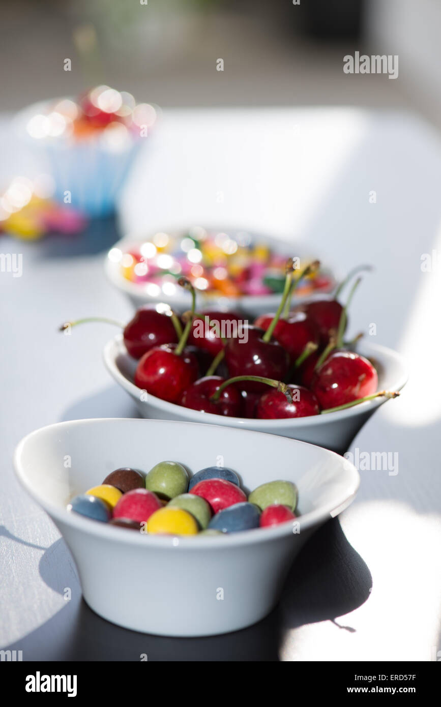 fruit vs candy, health Stock Photo - Alamy
