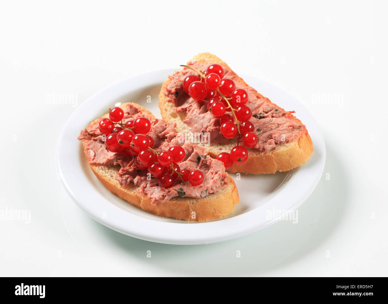 Two slices of bread and liver pate Stock Photo - Alamy