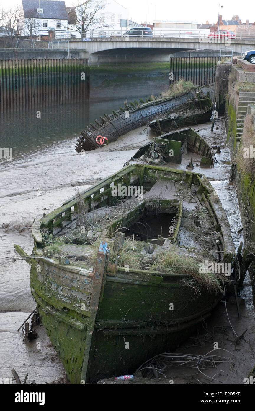 Low Tide at the port of Boston, England Stock Photo - Alamy