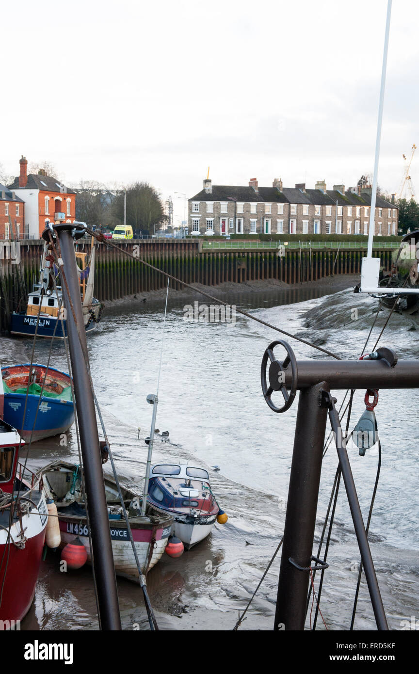 Low Tide at the port of Boston, England Stock Photo - Alamy