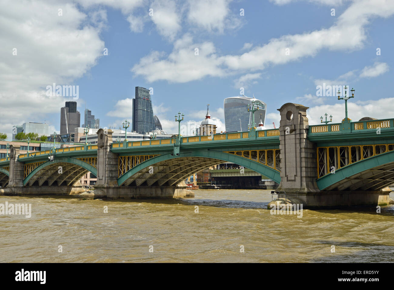 Bridge structure over the River Thames London United Kingdom Stock ...