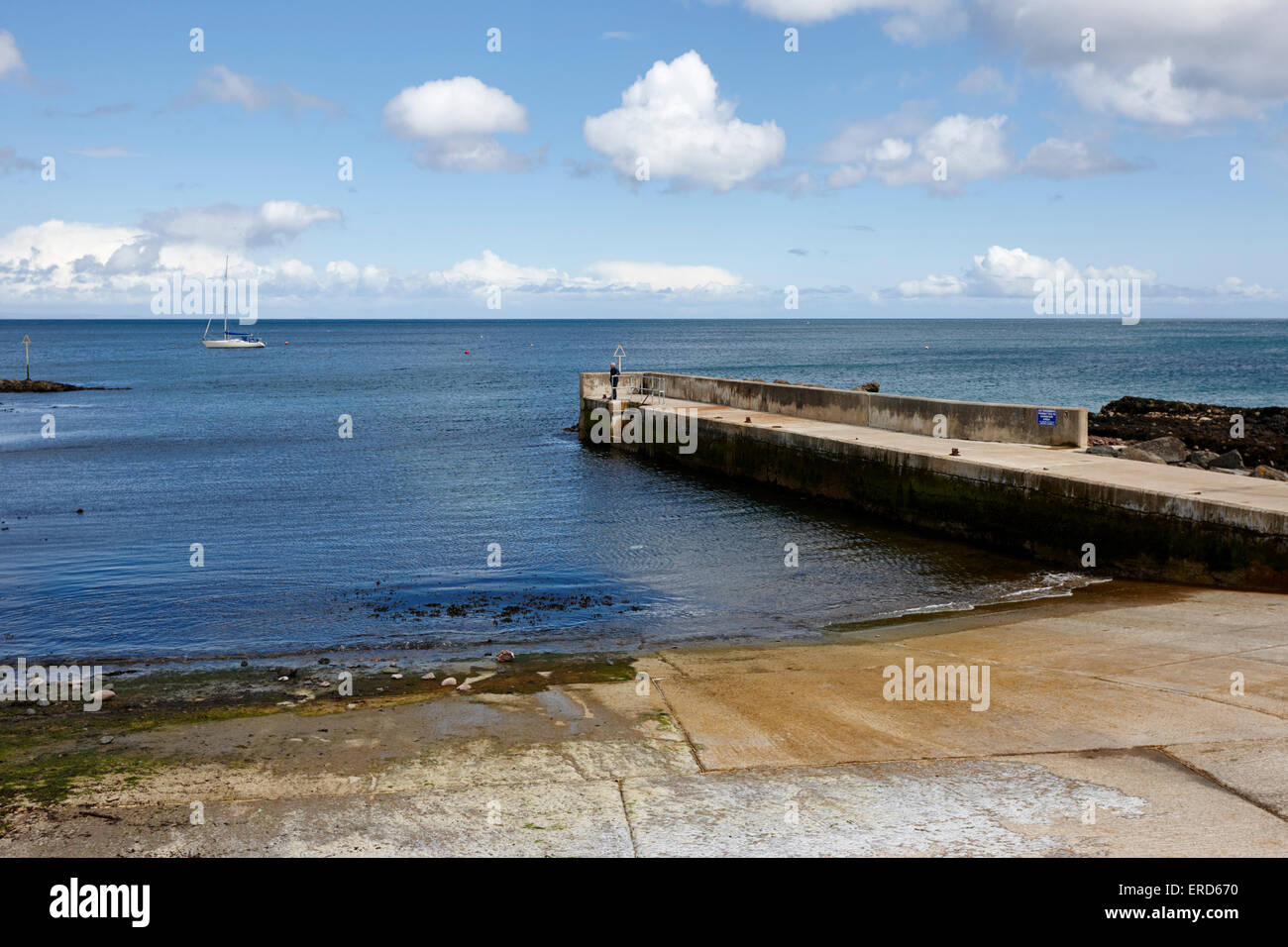 Cushendall pier and slipway County Antrim Northern Ireland UK Stock ...