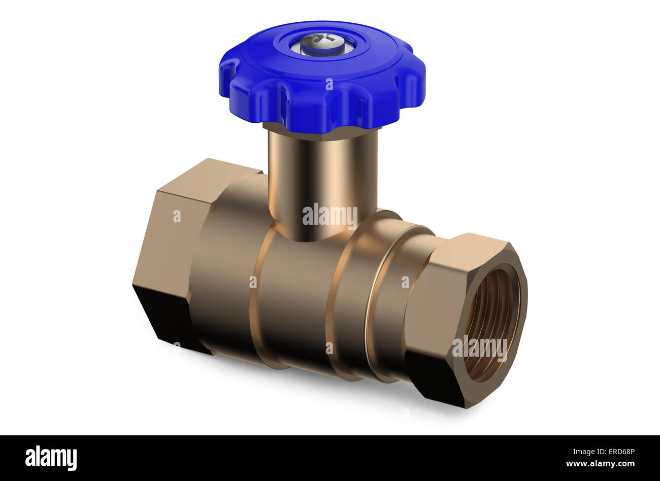 blue ball valve isolated on white background Stock Photo - Alamy