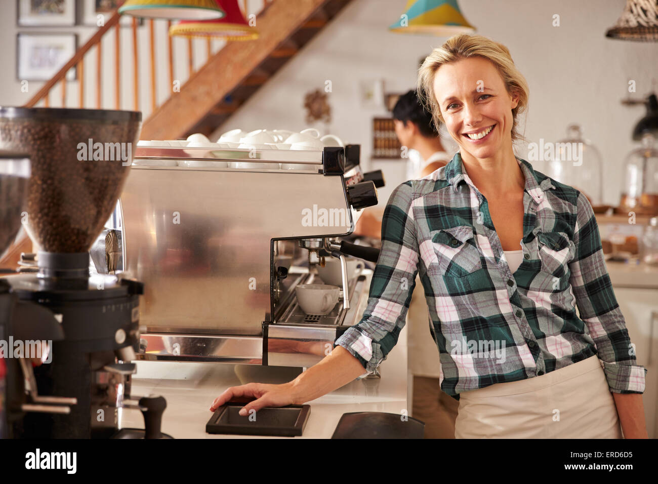 Cafe staff at work Stock Photo - Alamy