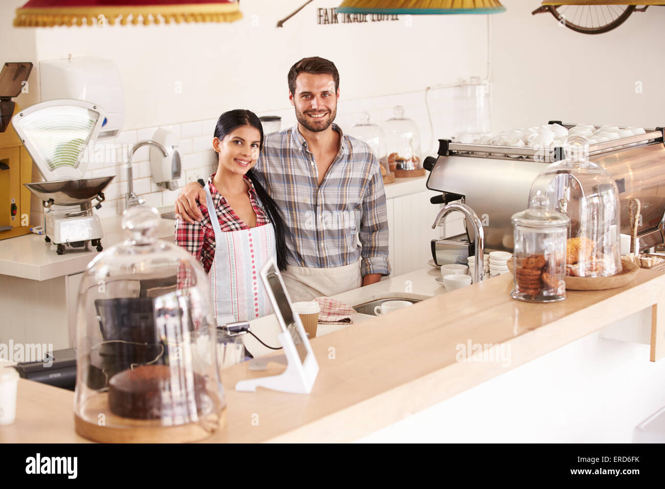 Confident young cafe workers hi-res stock photography and images - Alamy