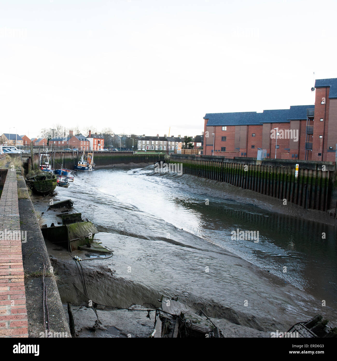 Low Tide at the port of Boston, England Stock Photo - Alamy