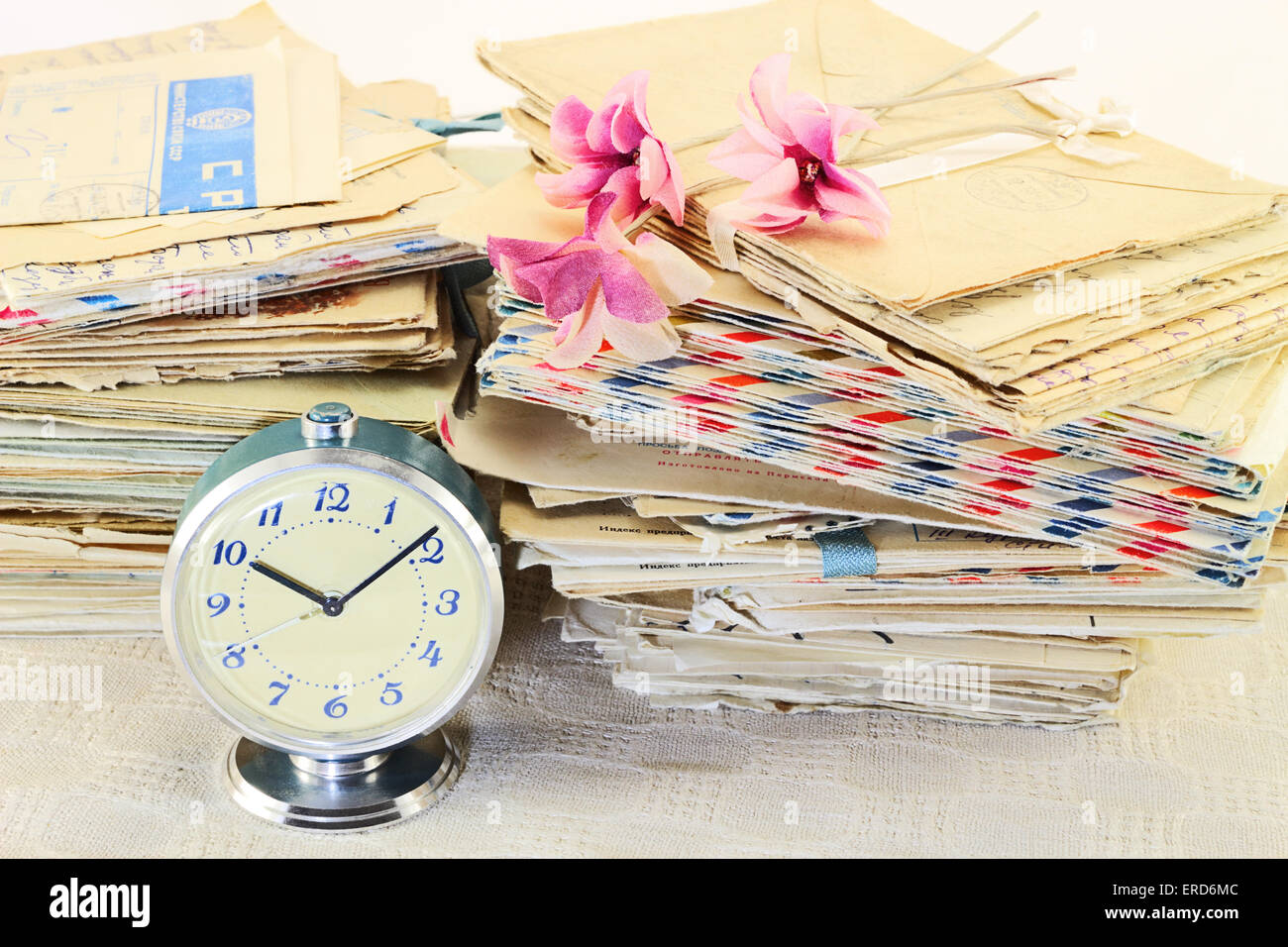 The memory of the past. Stacks of old personal letters Stock Photo - Alamy