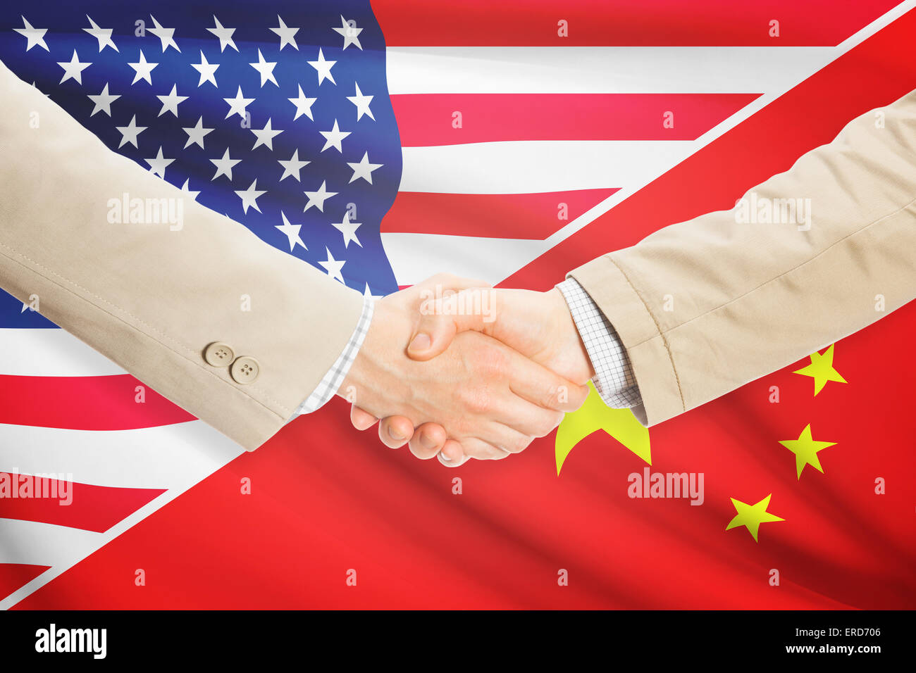 Businessmen shaking hands - United States and China Stock Photo - Alamy Businessmen shaking hands - United States and China Stock Photo - Alamy