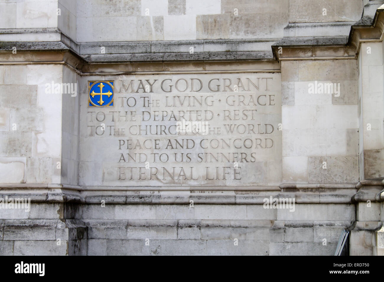 Exterior Wall Inscription of Westminster Abbey. London, United Kingdom ...