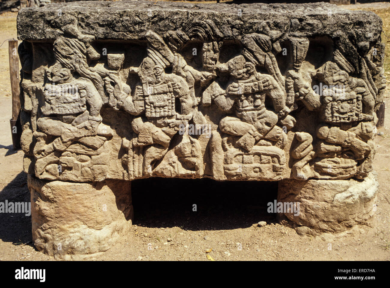 Honduras, Copan Ruins. Altar Q (Replica) Representing Dynastic ...