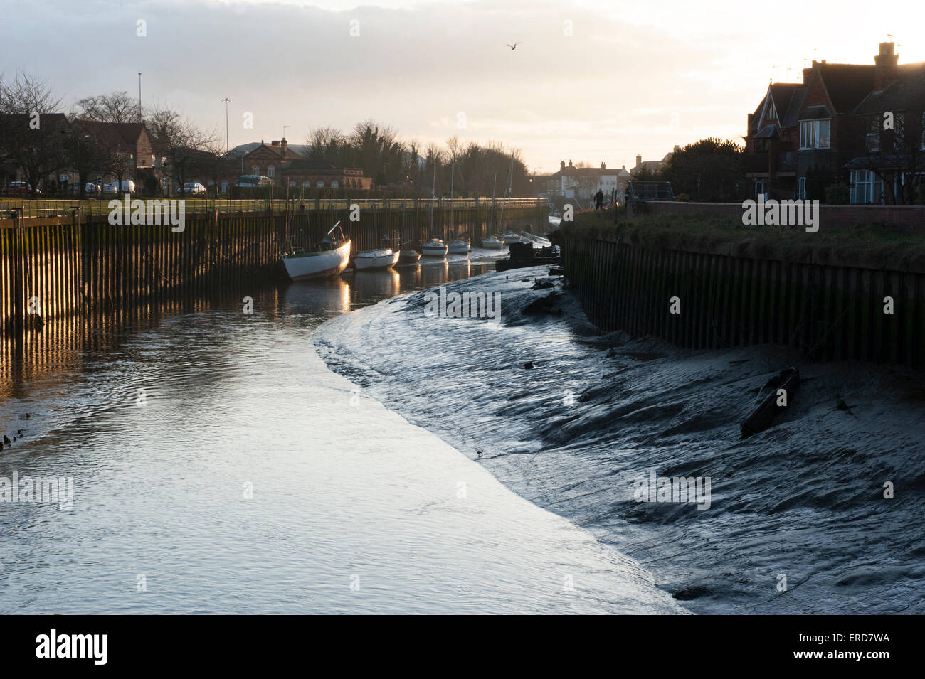 Low Tide at the port of Boston, England Stock Photo - Alamy