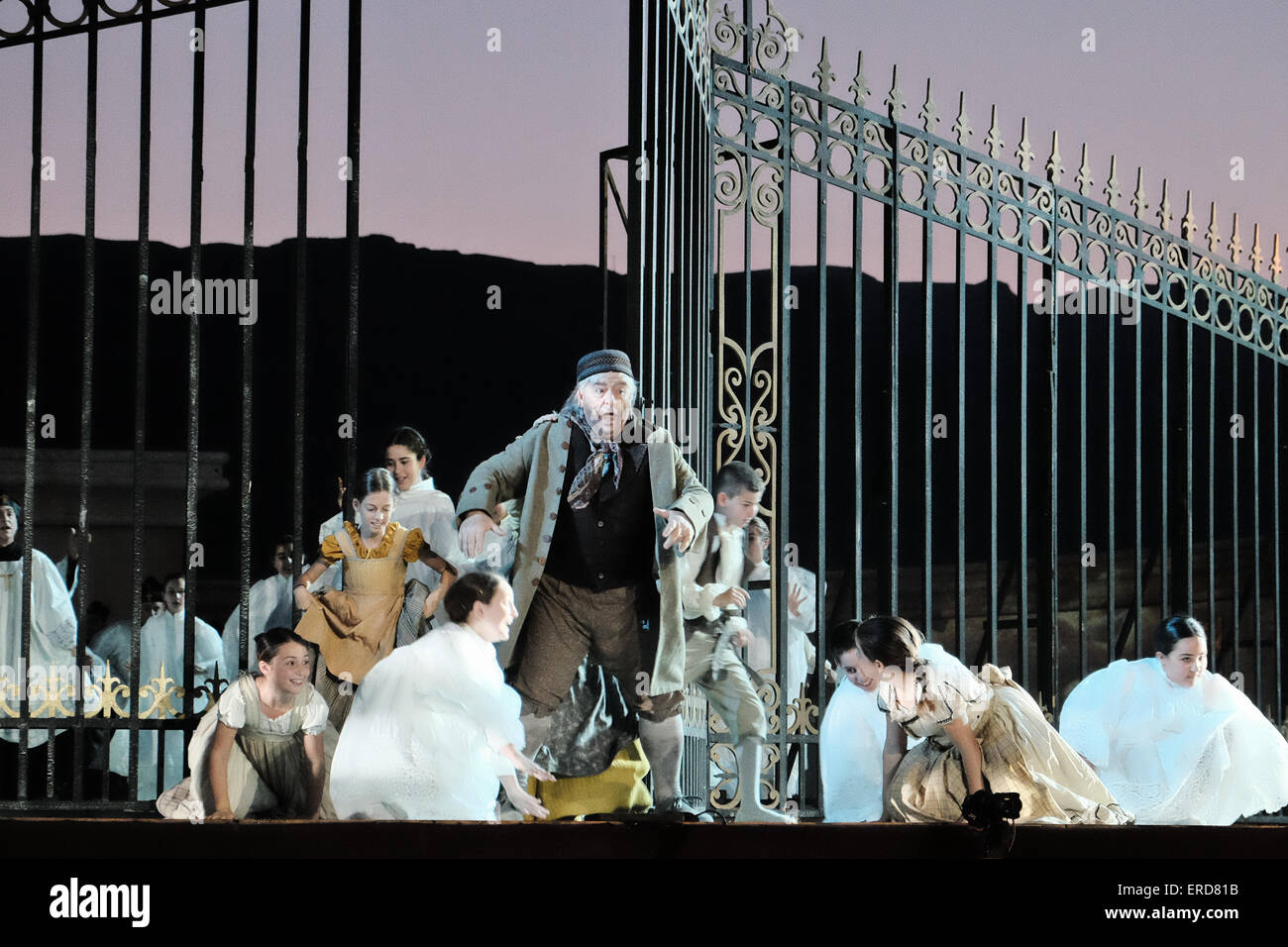 Masada, Israel. 1st June, 2015. The Israeli Opera performs Puccini's ...