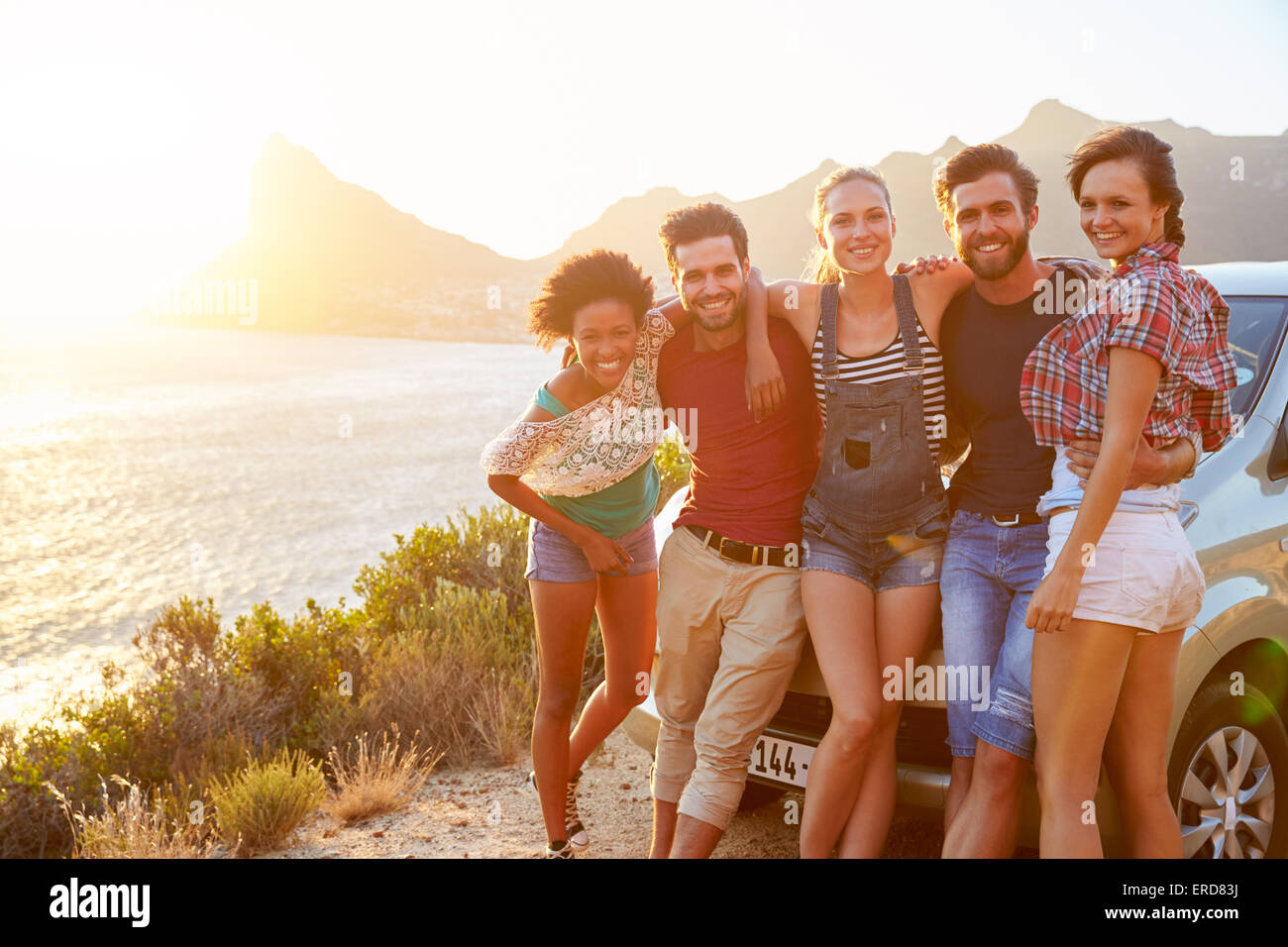 Car on road five hi-res stock photography and images - Alamy