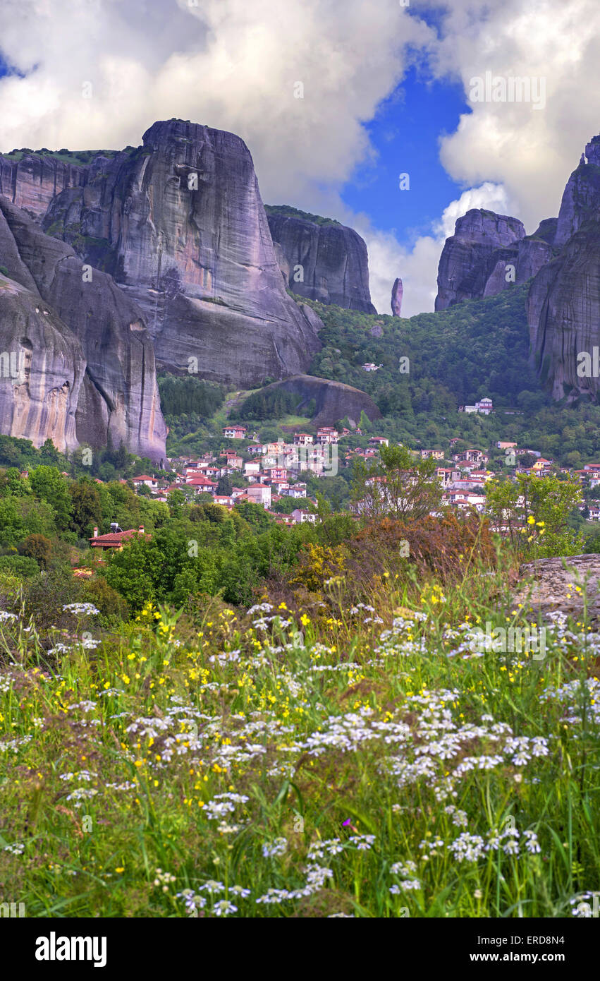 Springtime in Kastraki traditional village, situated on the foot of ...