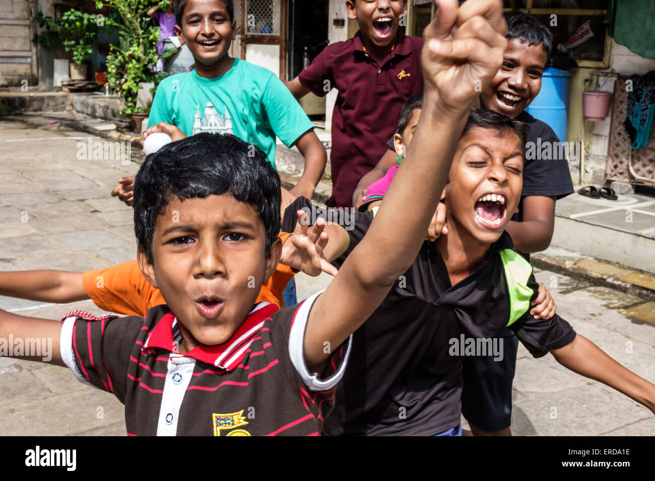 Mumbai India,Indian Asian,Lower Parel,courtyard,male boy boys lad lads ...