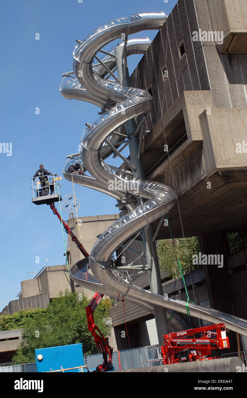 London, UK, 27 May 2015, Carsten Holler brings his enormous spiral ...