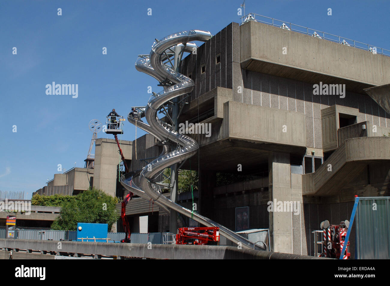 London, UK, 27 May 2015, Carsten Holler brings his enormous spiral ...