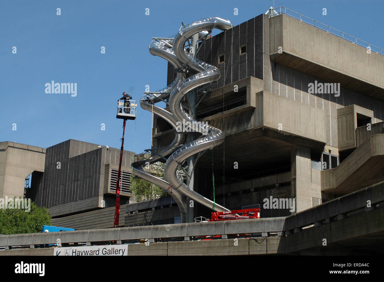 London, UK, 27 May 2015, Carsten Holler brings his enormous spiral ...