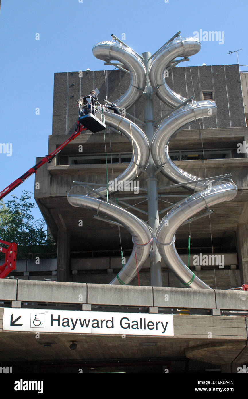 London, UK, 27 May 2015, Carsten Holler brings his enormous spiral ...