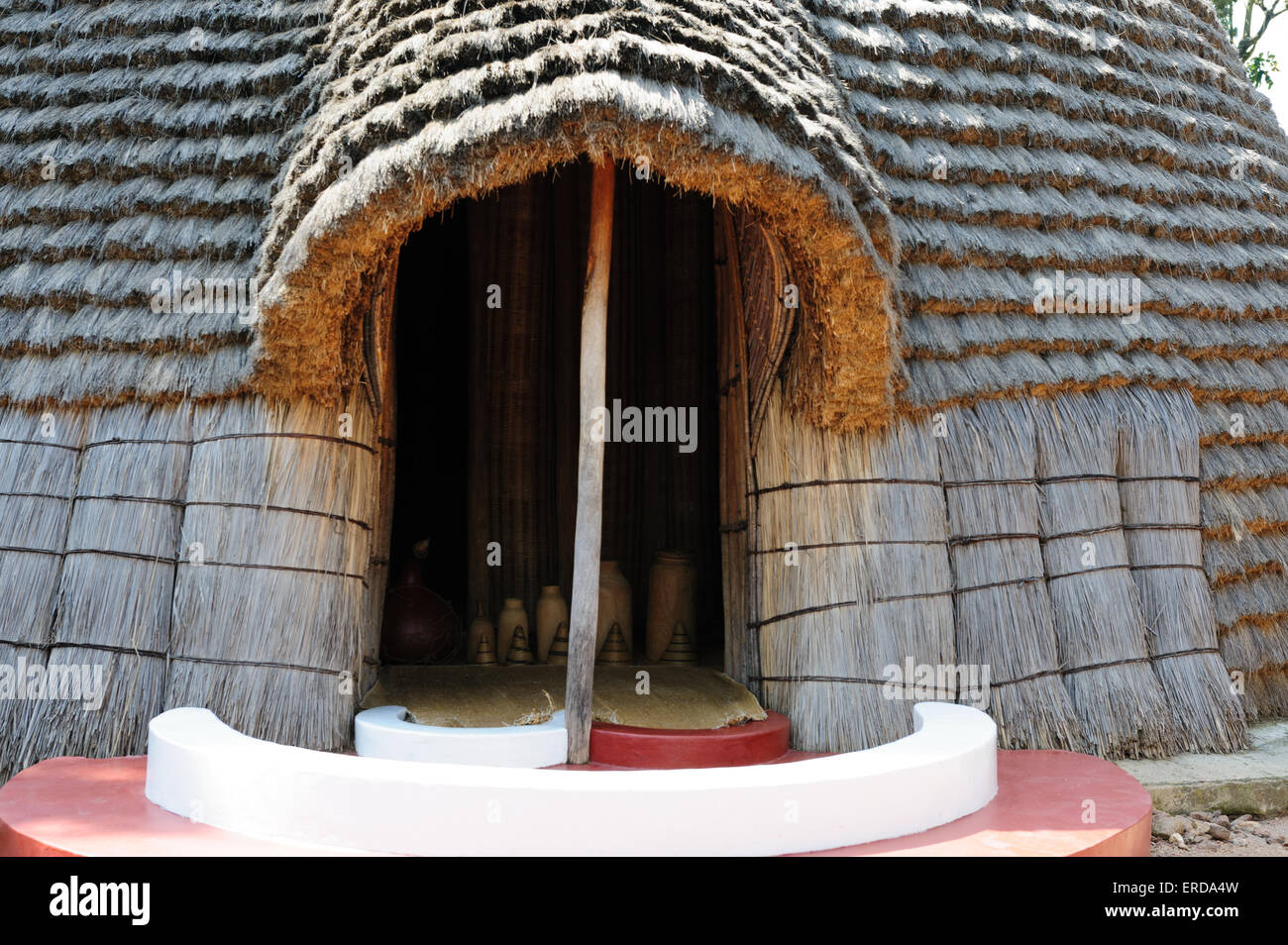 Reconstruction of the King of Rwanda's palace at Nyanza in Rukari ...