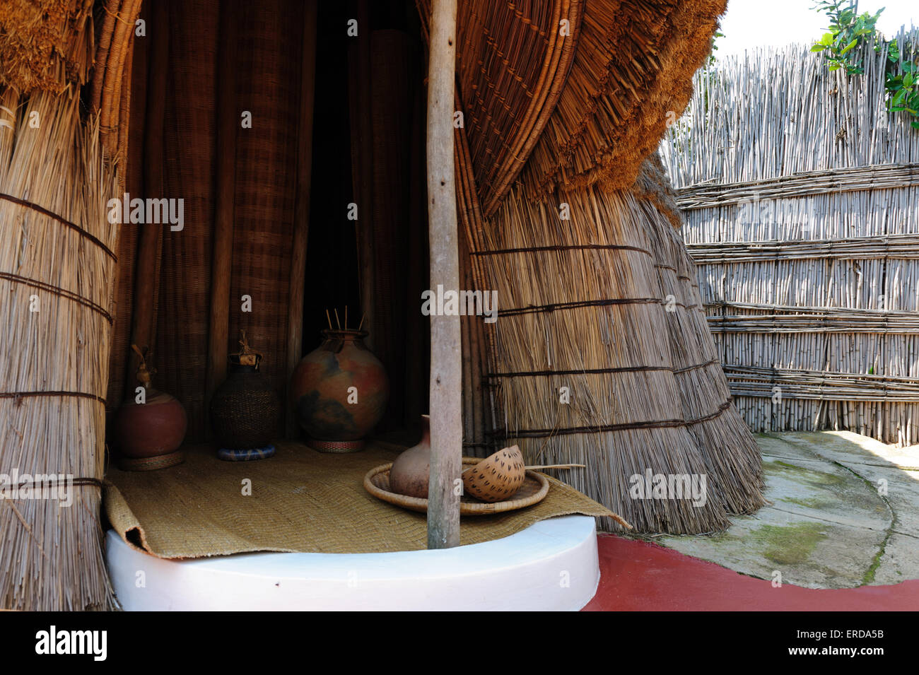 Reconstruction of the King of Rwanda's palace at Nyanza in Rukari ...