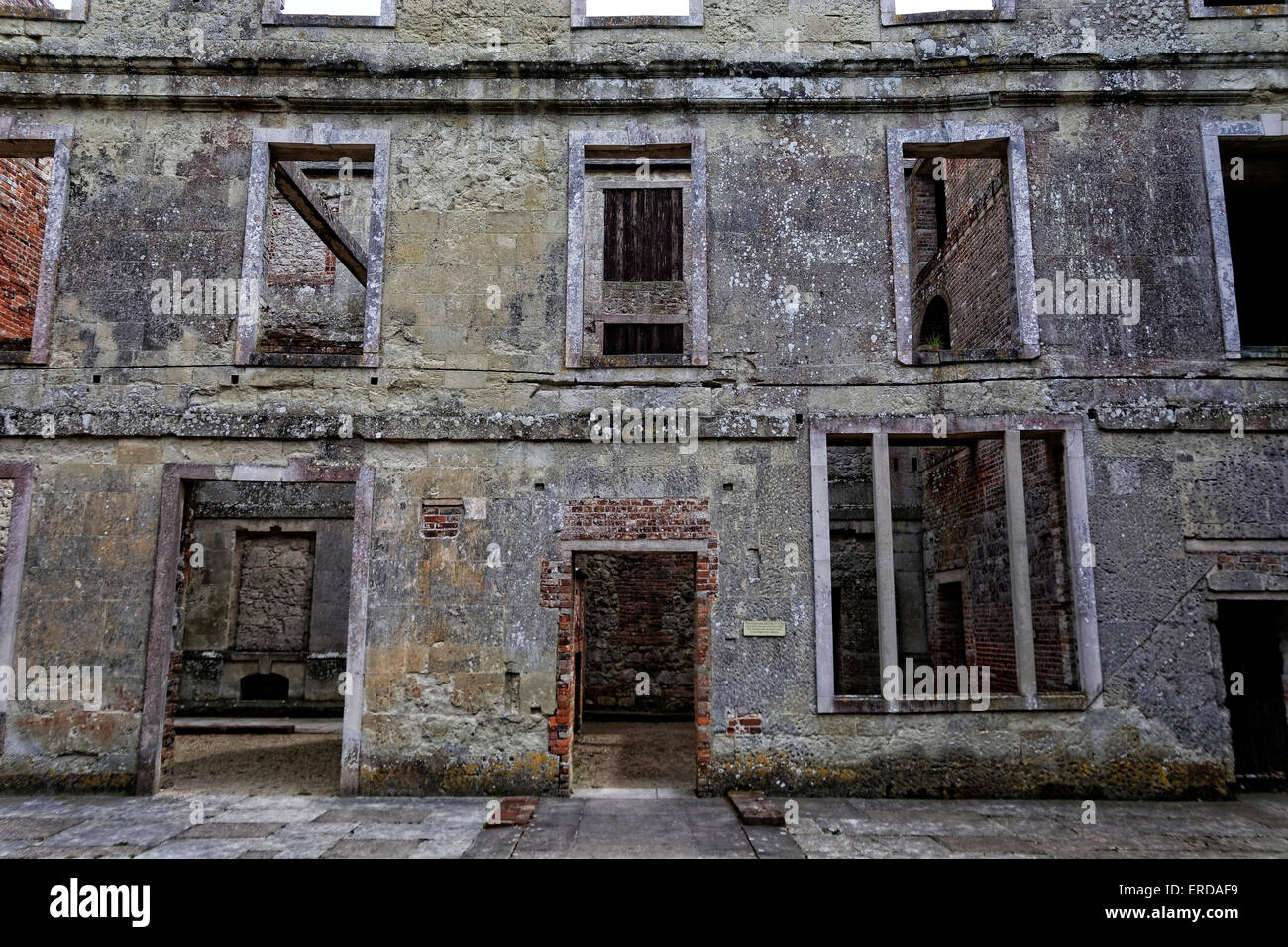 Appuldurcombe House is now a deserted shell, the mansion long abandoned ...