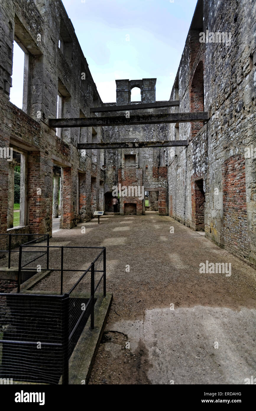 Appuldurcombe House is now a deserted shell, the mansion long abandoned ...