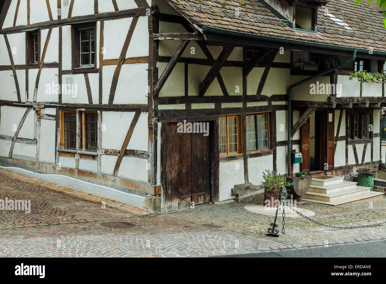 Afternoon in Allschwil-village, canton Basel-Country, Switzerland Stock ...