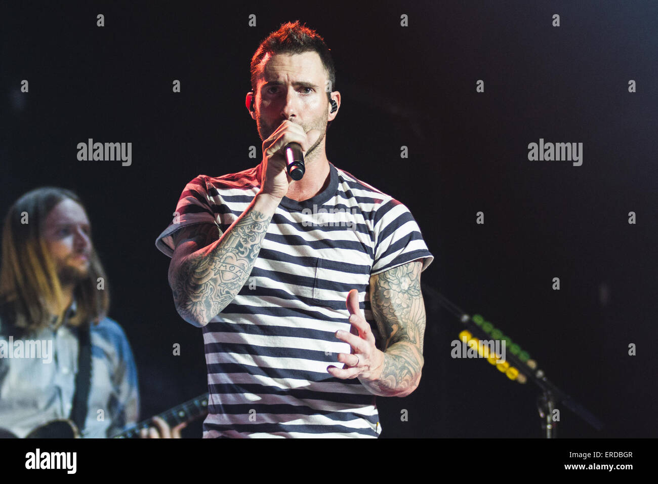 Manchester, UK. 1st June, 2015. Maroon 5 perform at the Manchester ...