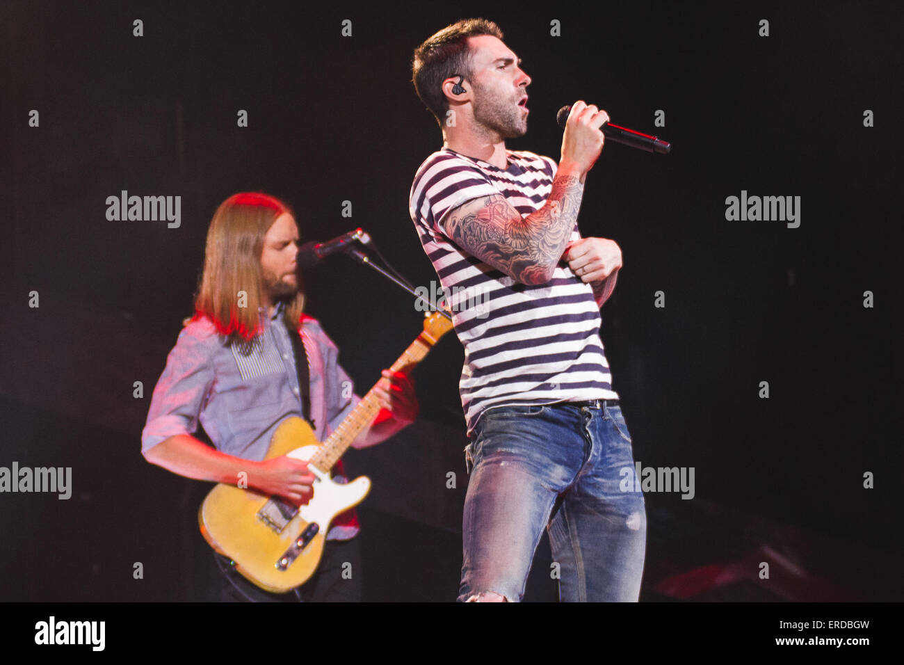Manchester, UK. 1st June, 2015. Maroon 5 perform at the Manchester ...