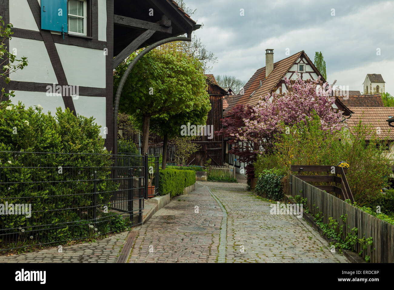 Afternoon in Allschwil-village, canton Basel-Country, Switzerland Stock ...