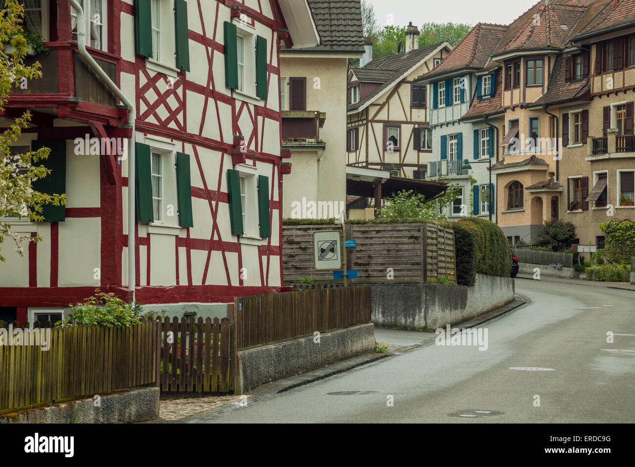 Afternoon in Allschwil-village, canton Basel-Country, Switzerland Stock ...