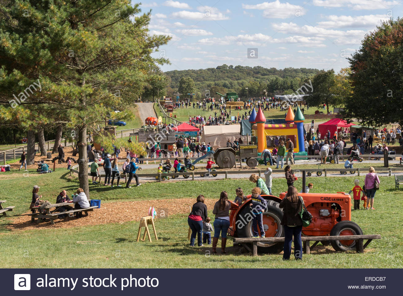 Families enjoy the fall festival at Butler's Orchard in Germantown ...