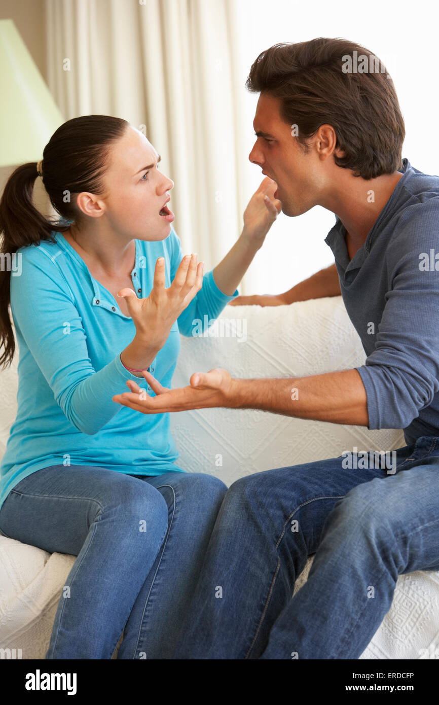 Couple having arguement home hi-res stock photography and images - Alamy