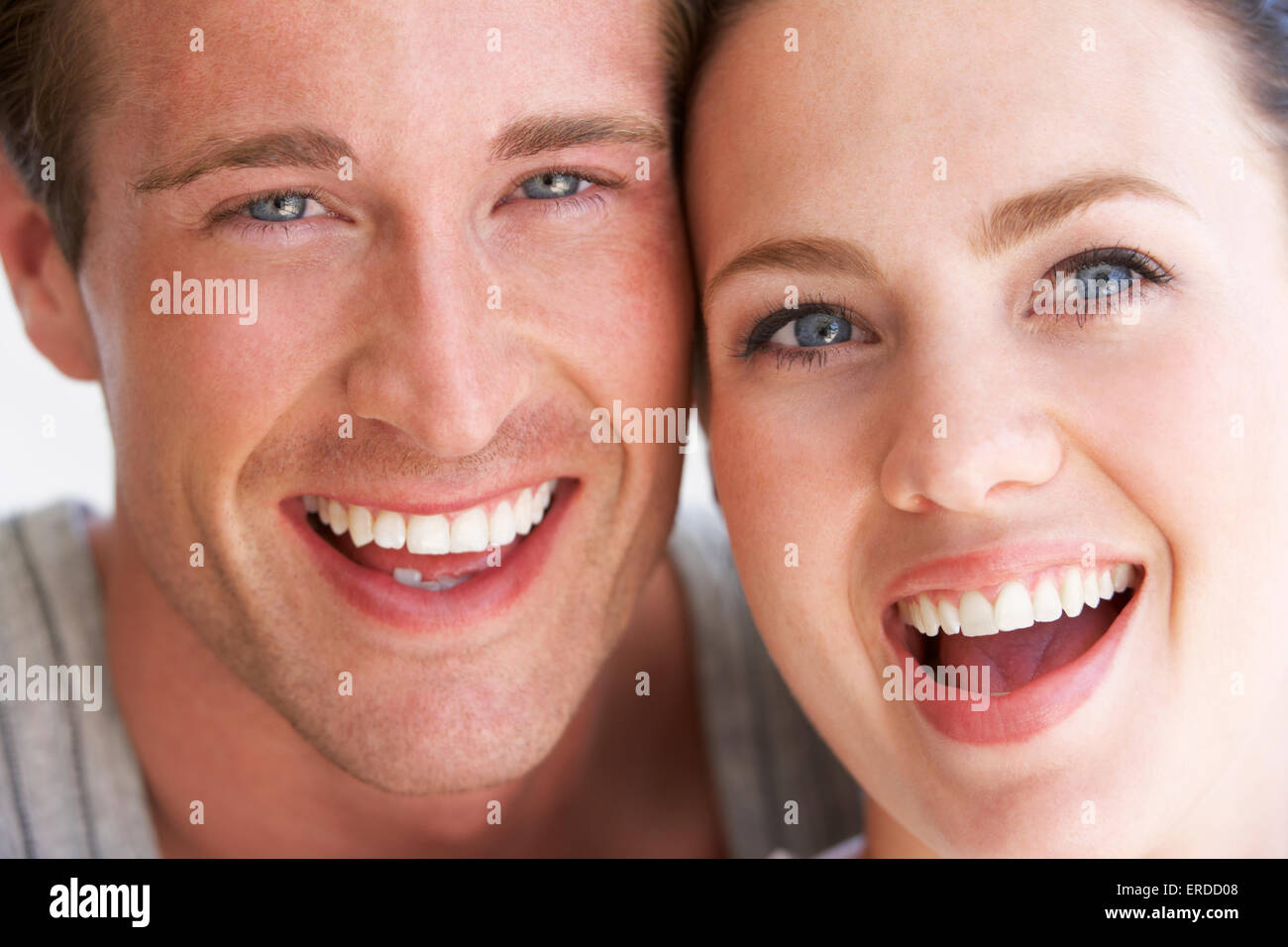 Portrait Of Smiling Couple Stock Photo - Alamy