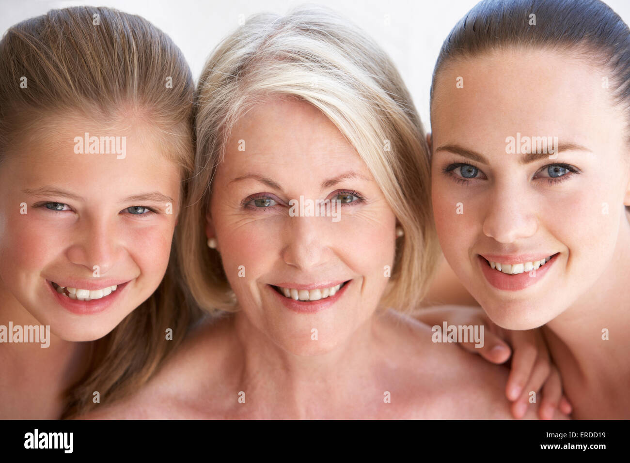 Portrait Of Three Generation Of Women From Family Stock Photo - Alamy