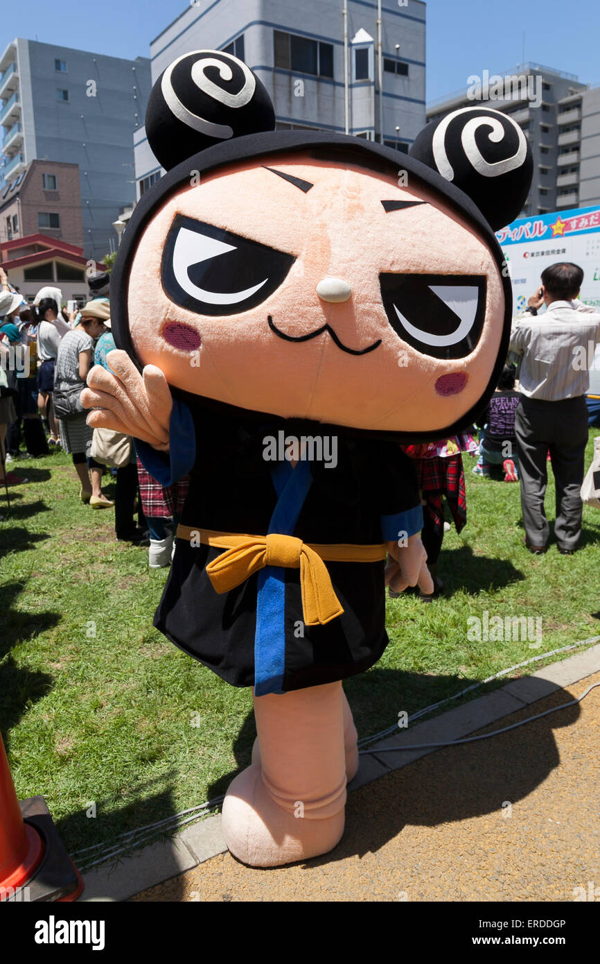 Oedo mascot character Jirokids performs during the ''Local Characters ...