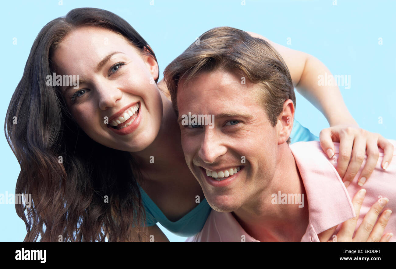 Young Couple Having Fun Outside Stock Photo - Alamy