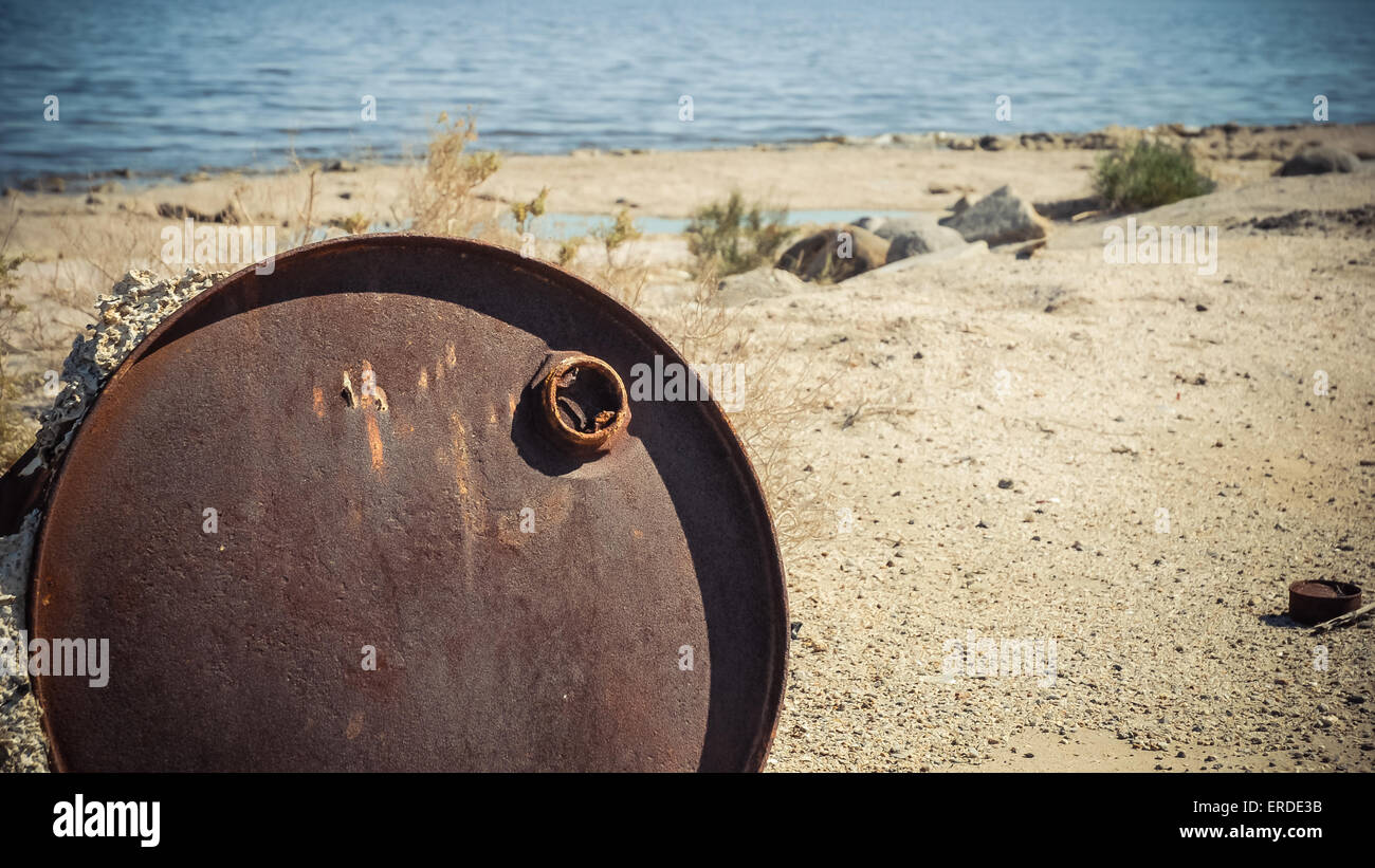 Toxic waste barrel sea hi-res stock photography and images - Alamy
