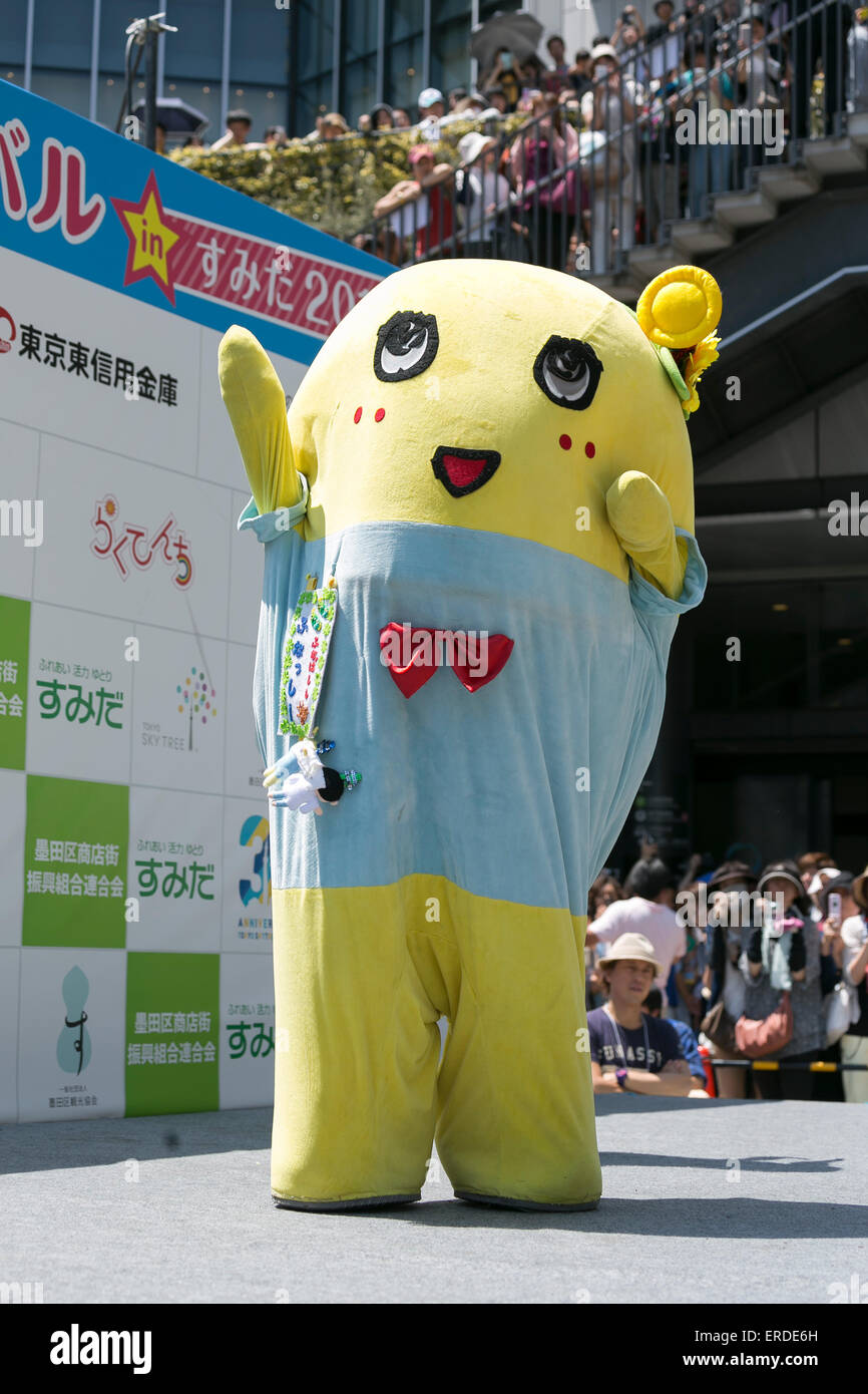 The popular mascot character Funassyi performs during the ''Local ...